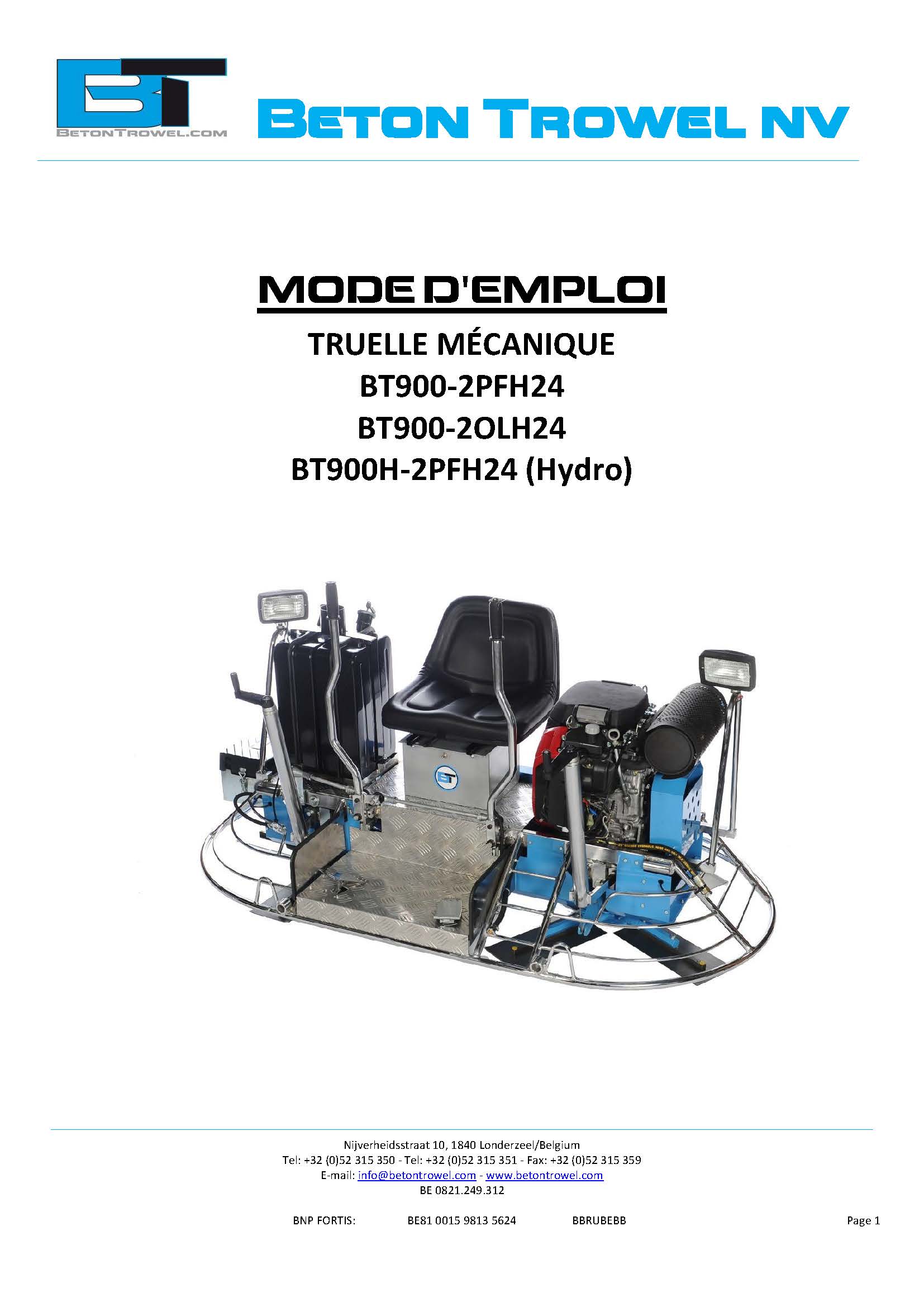 BT900 - Low Riders - All models FR 20191218 - BetonTrowel